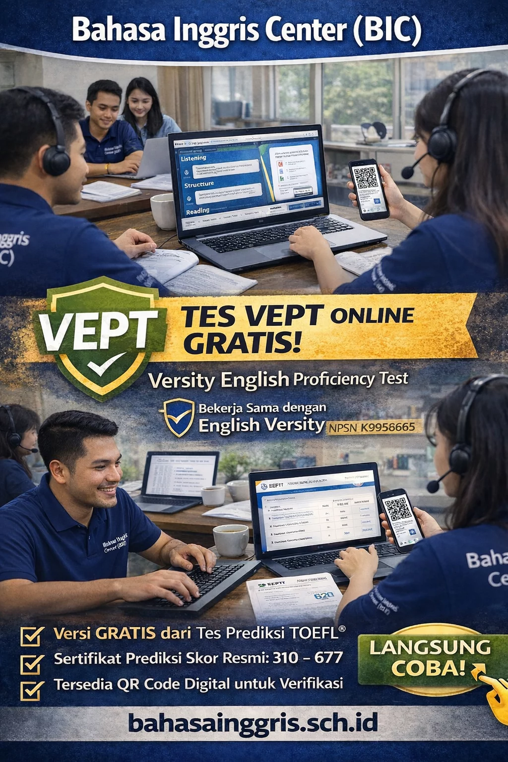 Tes Prediction Online Gratis (VEPT) - BIC