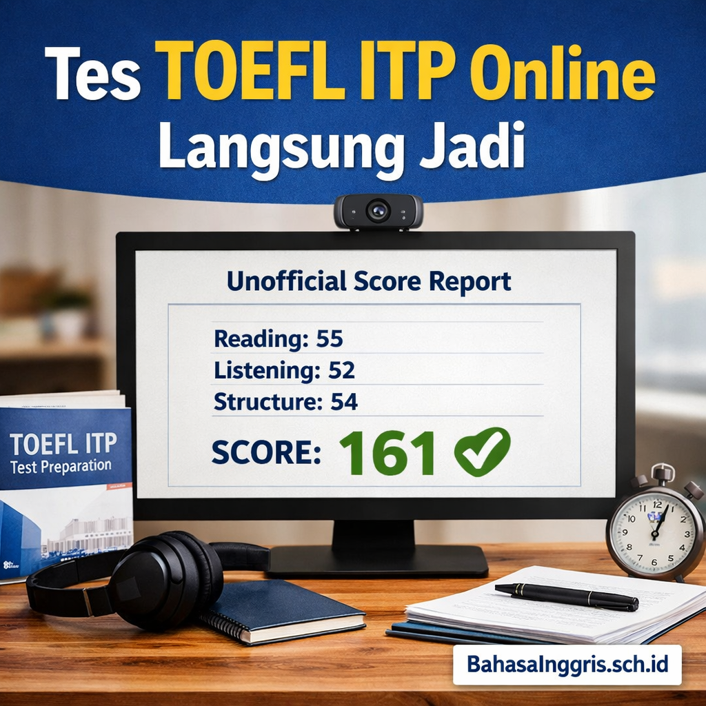 Tes TOEFL ITP Online Langsung Jadi yang Resmi - BIC