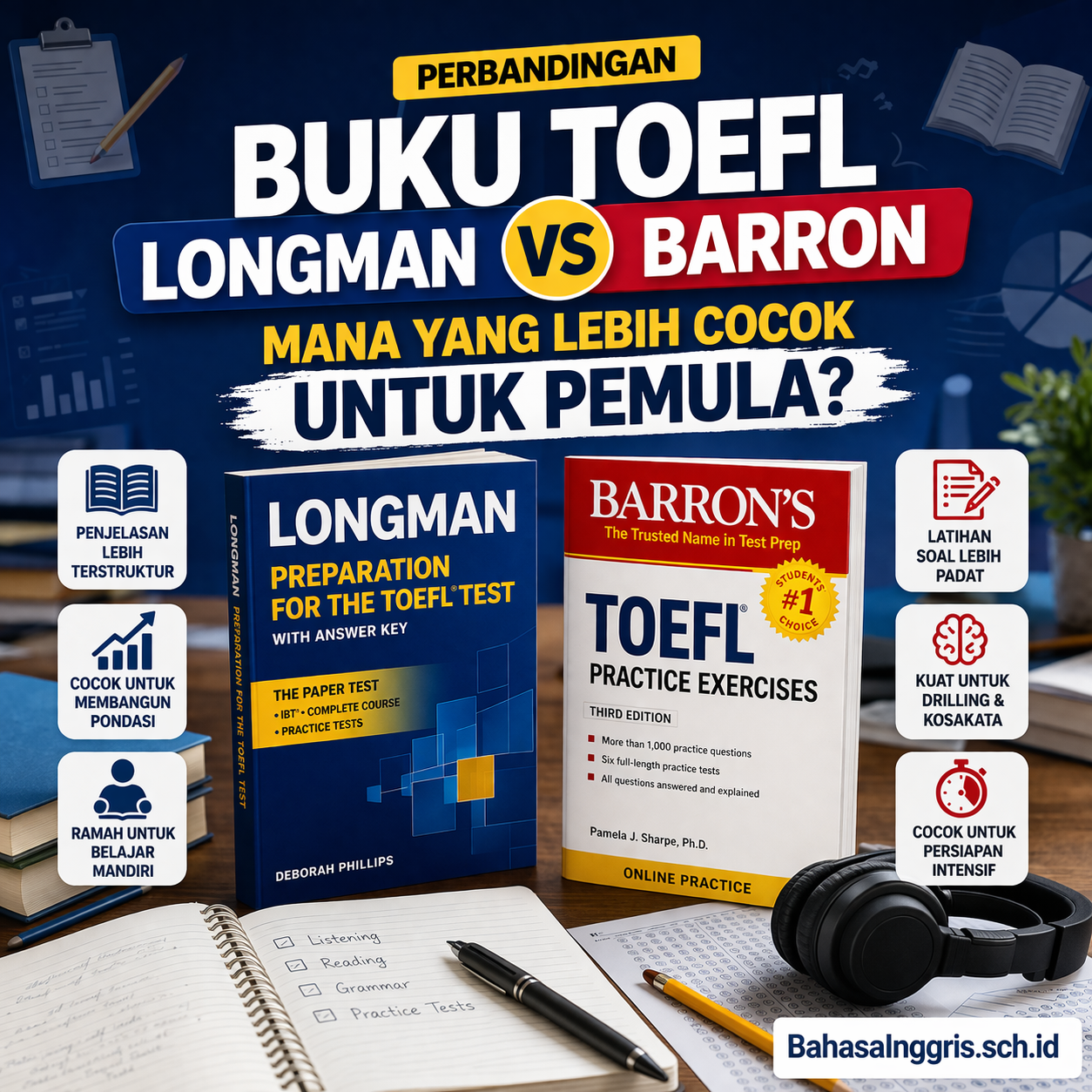 Pemula Pilih Longman atau Barron untuk Belajar TOEFL? - BIC
